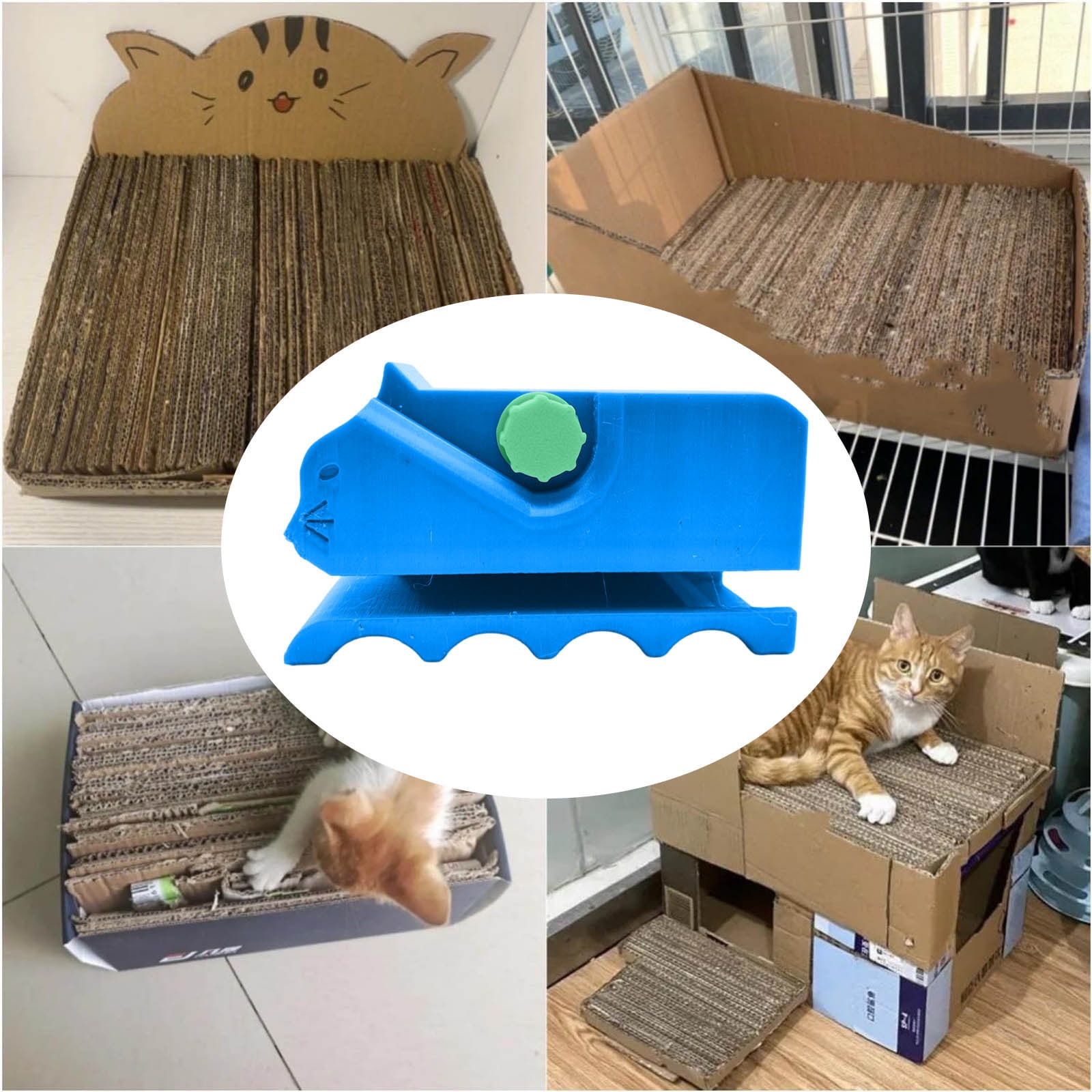 Cardboard Cutter For Cat Scratchers Cat Shape Diy Handheld Cardboard ...