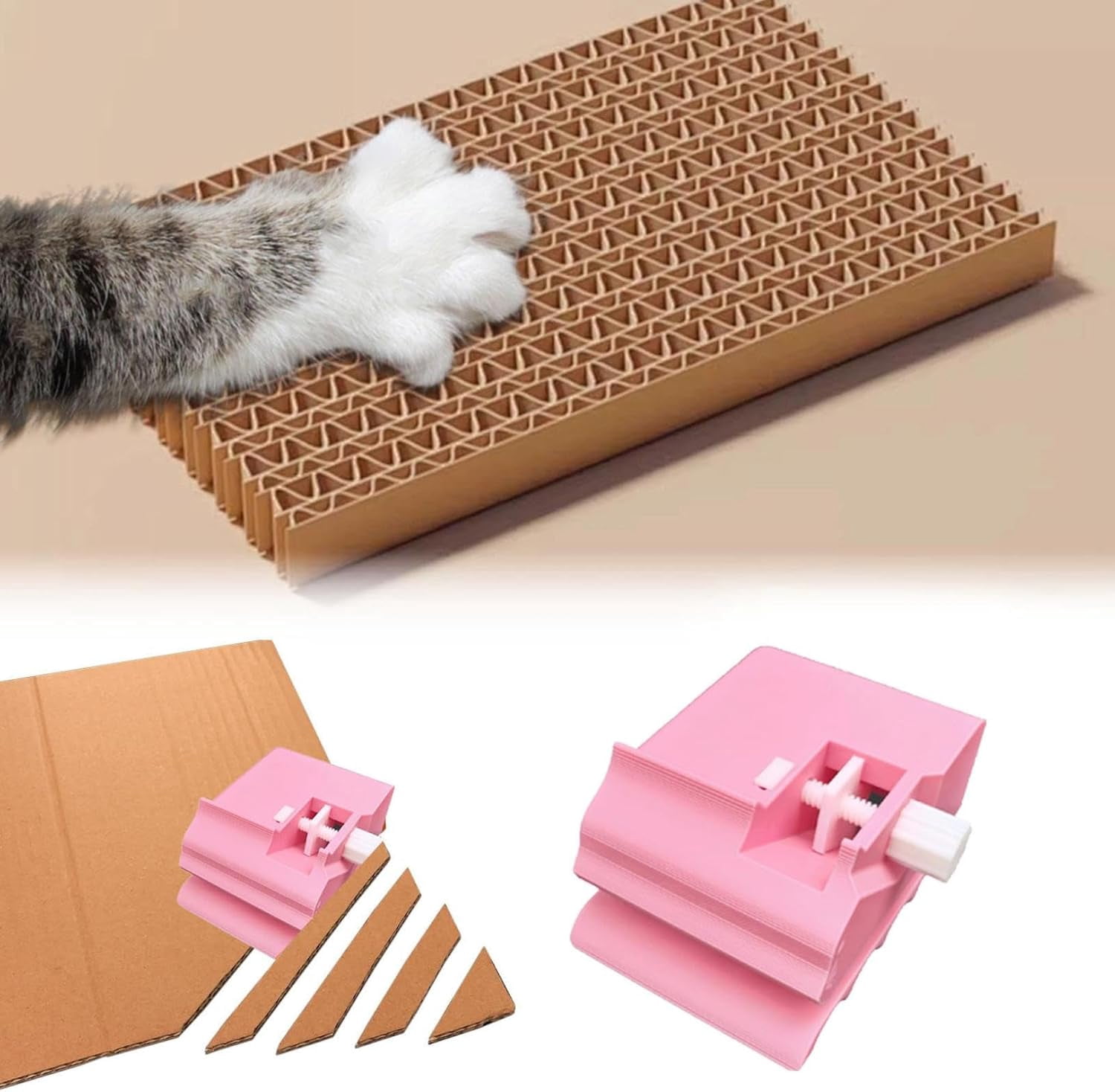 Cardboard Cutter for DIY Cat Scratchers, 3D Printed Strip Tool ...