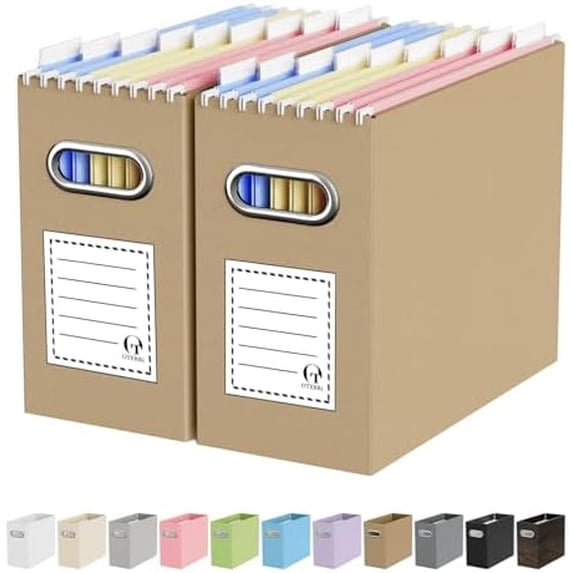 Cardboard File Organizer Box for Hanging File Folders Letter Size,File ...
