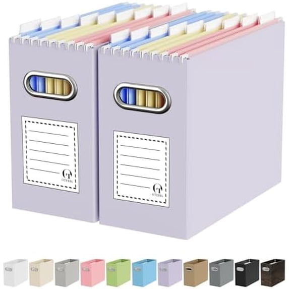 Cardboard File Organizer Box for Hanging File Folders Letter Size,File ...