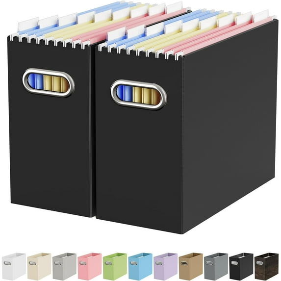 Cardboard File Organizer Box for Hanging File Folders, File Box for ...
