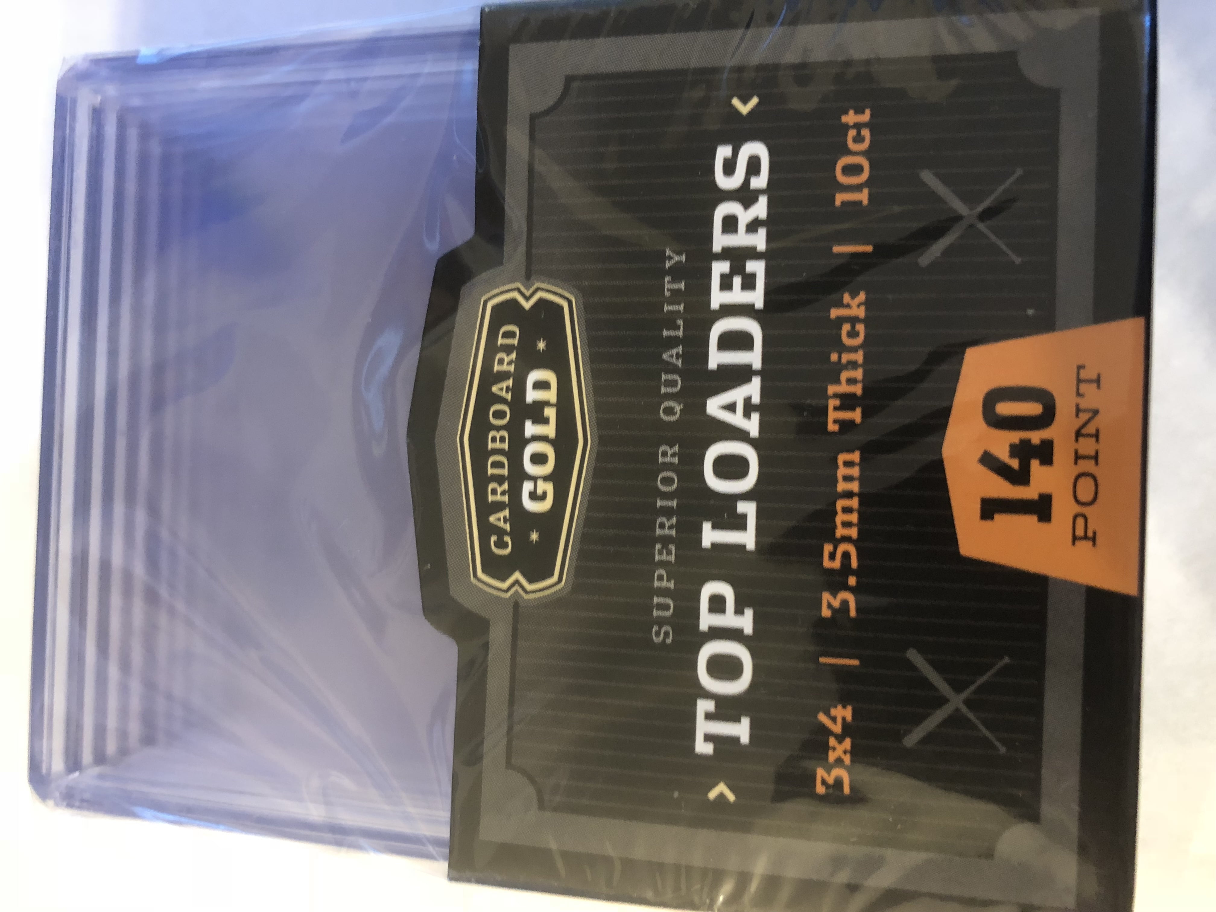 Cardboard Gold 3x4 Clear Rigid Top Loaders -140 Point (1 Packs of 10 ...