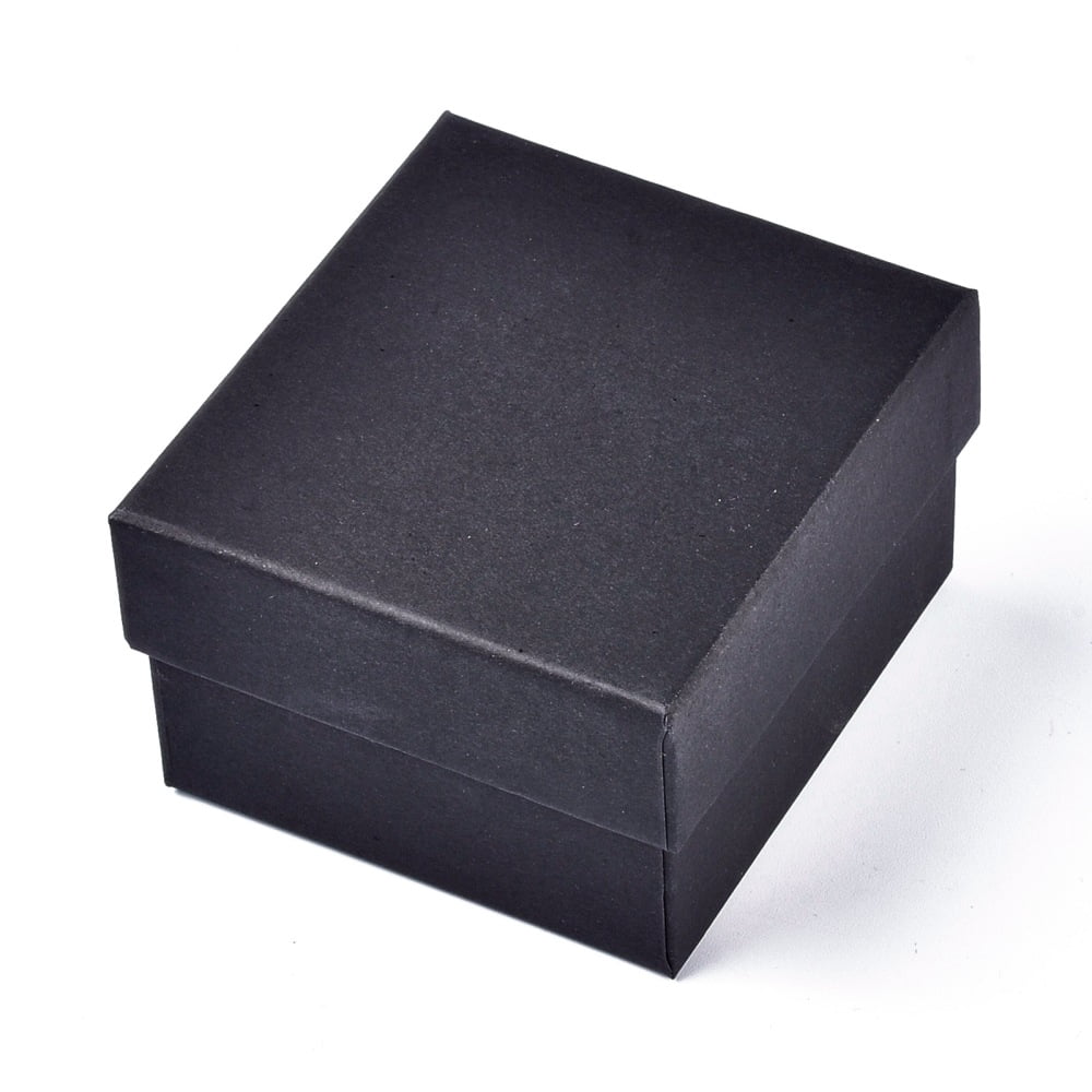 Cardboard Jewelry Boxes Watch Box with Black Sponge Rectangle Black 8 ...
