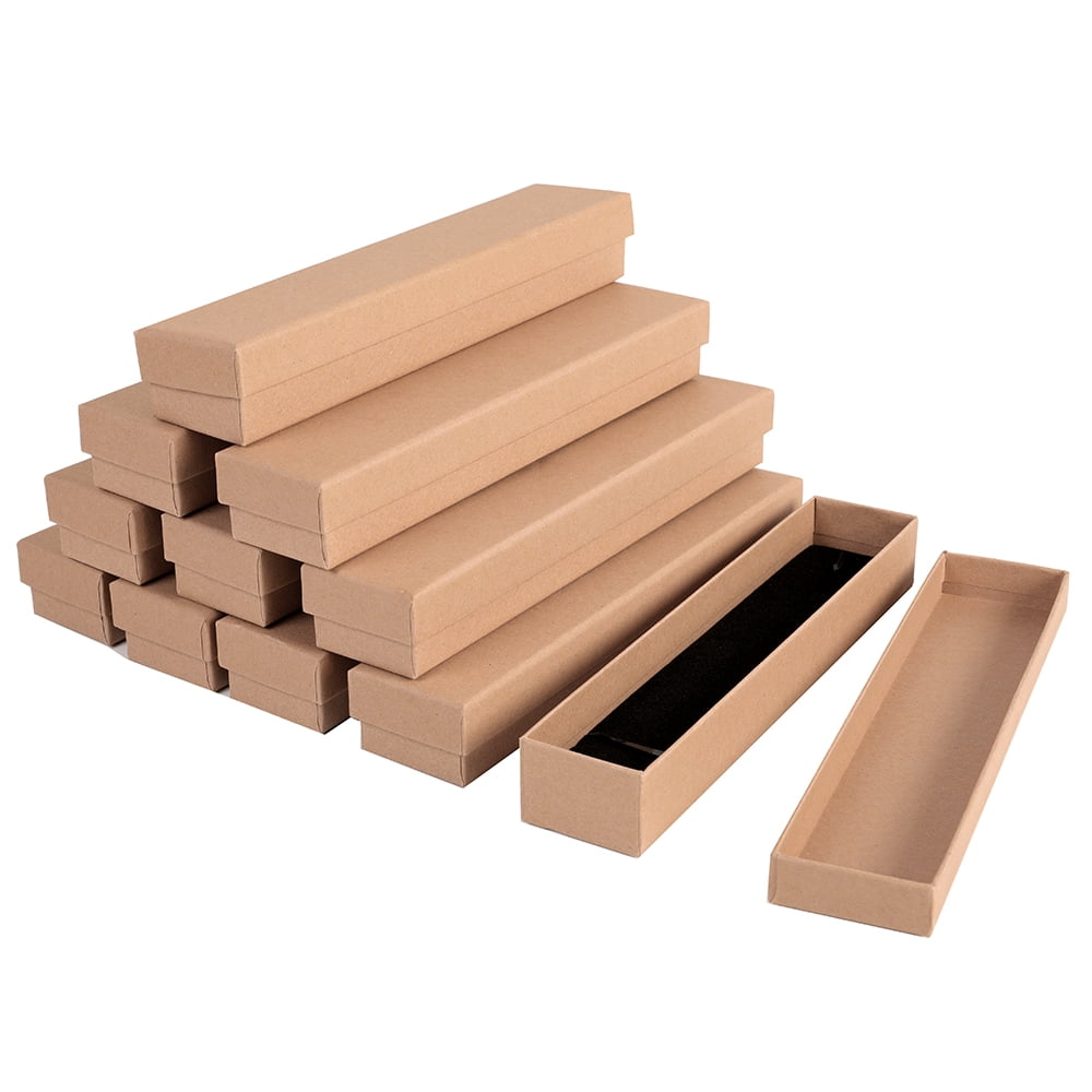 Cardboard Jewelry Gift Boxes, 12 Packs Kraft Paper Ring Box Case with ...