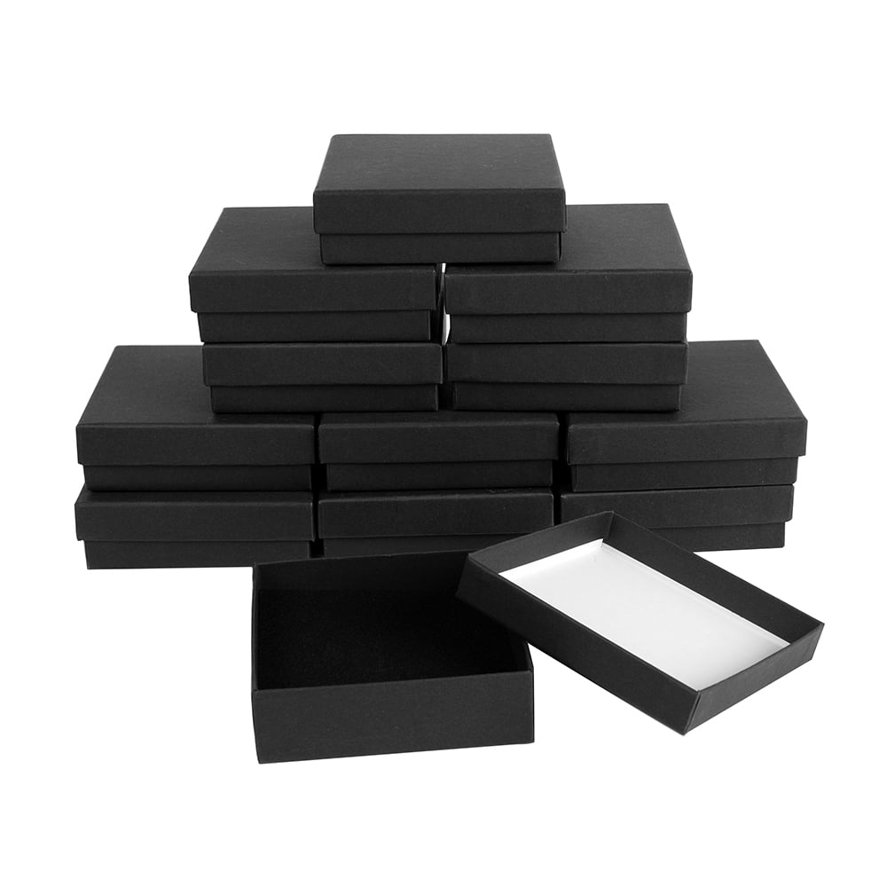 Cardboard Jewelry Gift Boxes, 24 Packs Kraft Paper Ring Box Case with ...