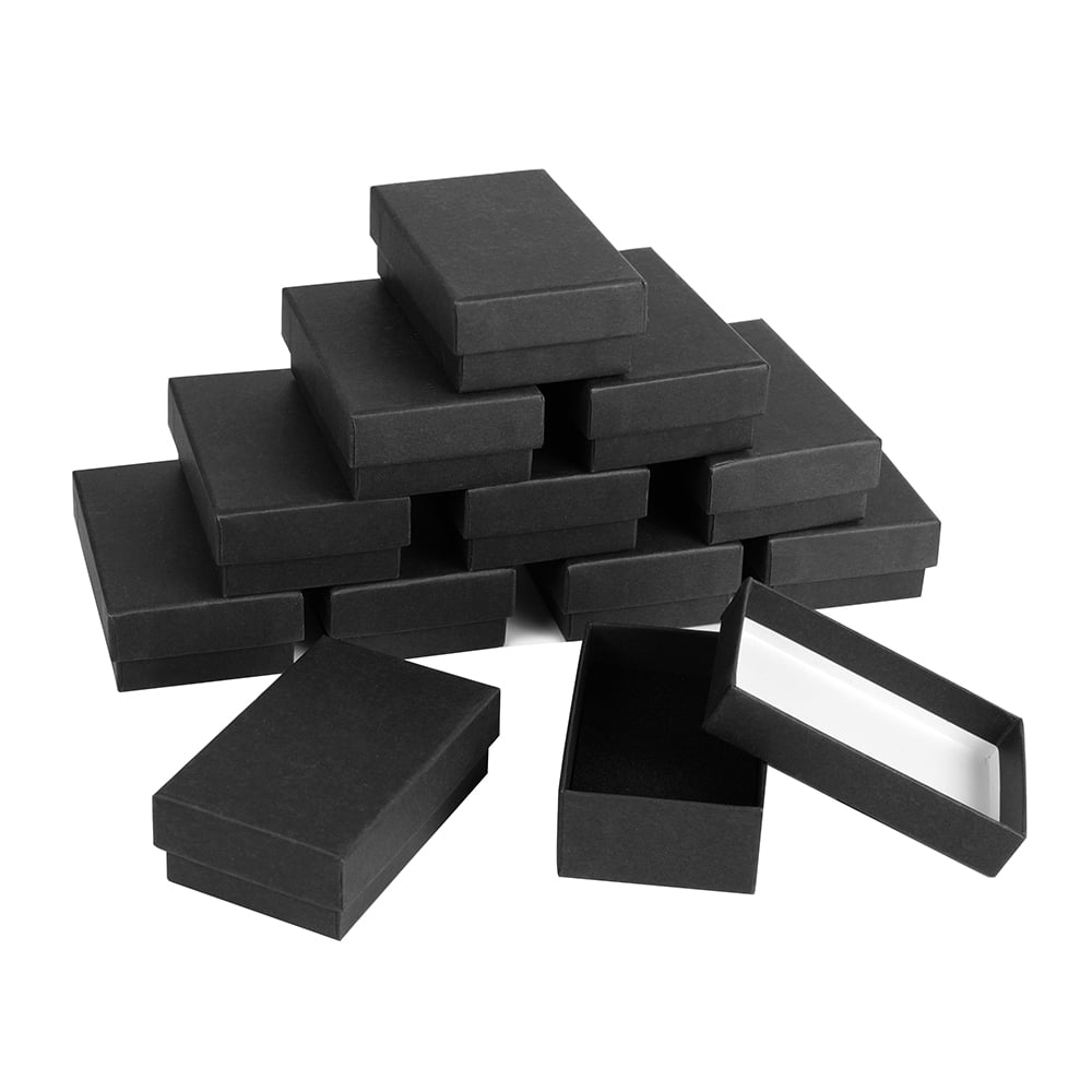 Cardboard Jewelry Gift Boxes, 48 Packs Kraft Paper Ring Box Case with ...