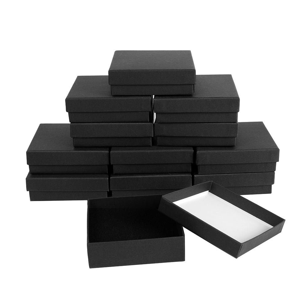 WOOW DEPOT 48-Pack Kraft Paper Jewelry Boxes for Earring, Necklace ...