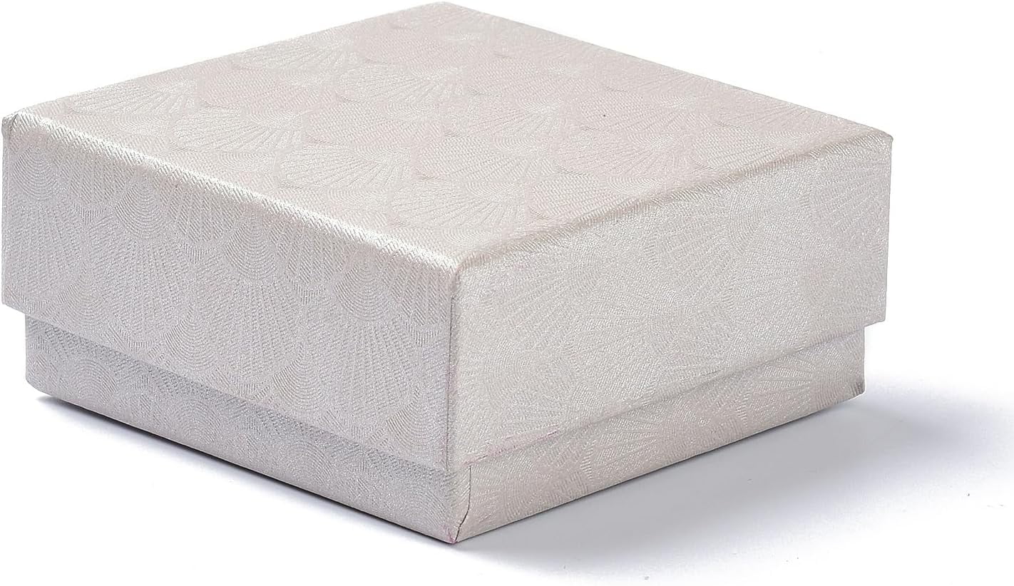 Cardboard Jewelry Set Boxes White Paper Gift Packing Box Square Empty ...