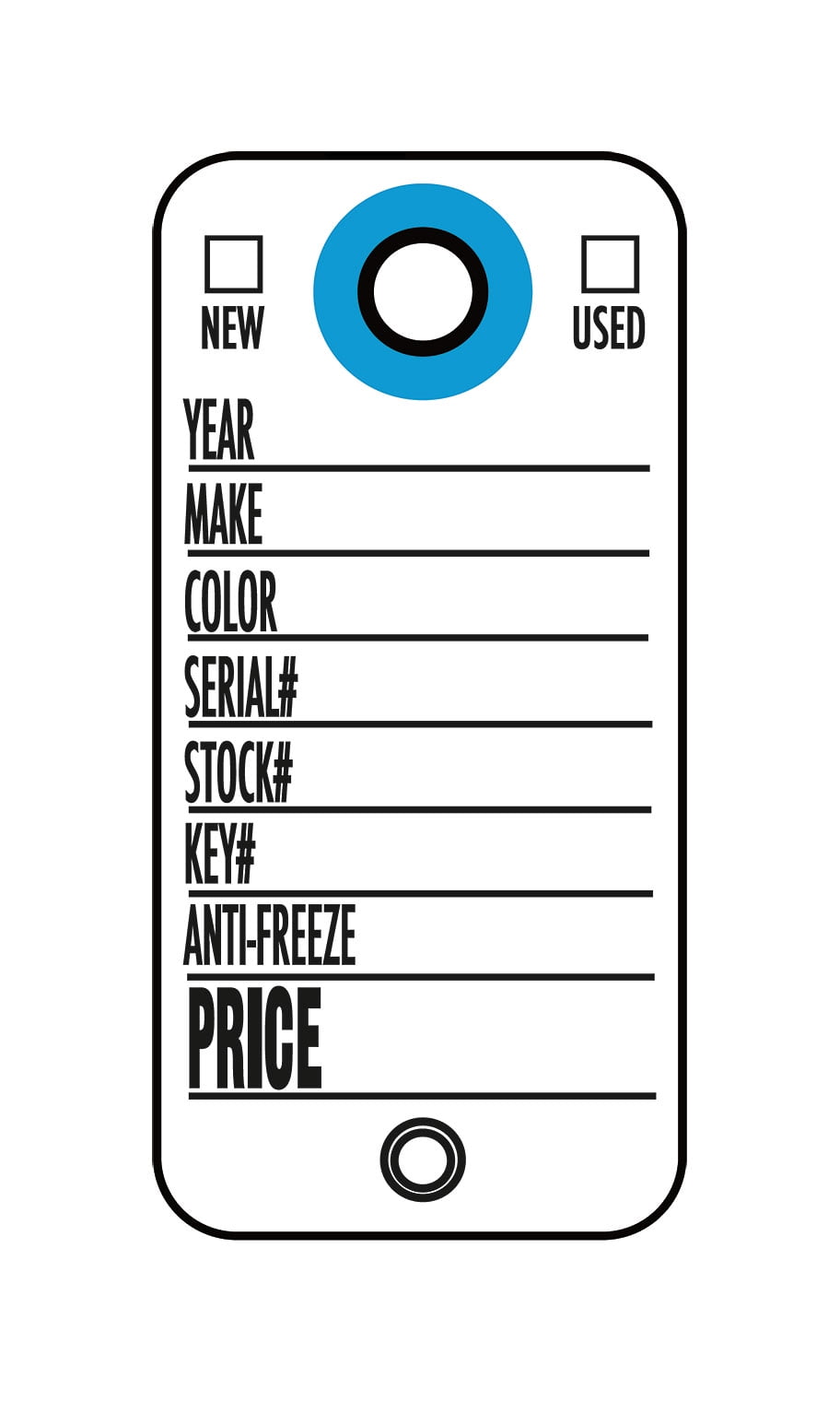 SSWBasics Cardboard Key Tag - White - Pack of 500 - Walmart.com