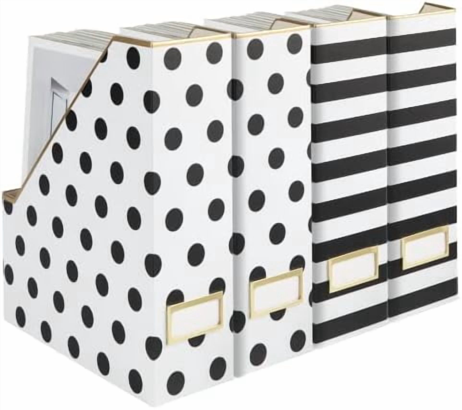 | Cardboard Magazine File Holder Set of 4 | Vertical Magazine File ...