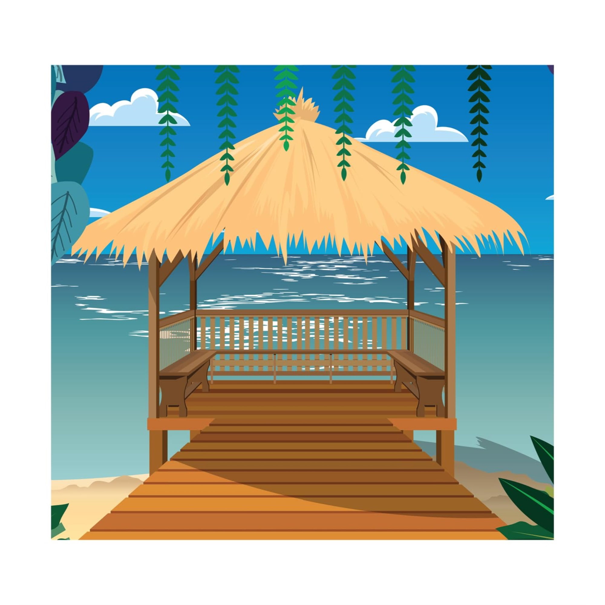 Cardboard People Island Backdrop Life Size Cardboard Cutout Standup ...