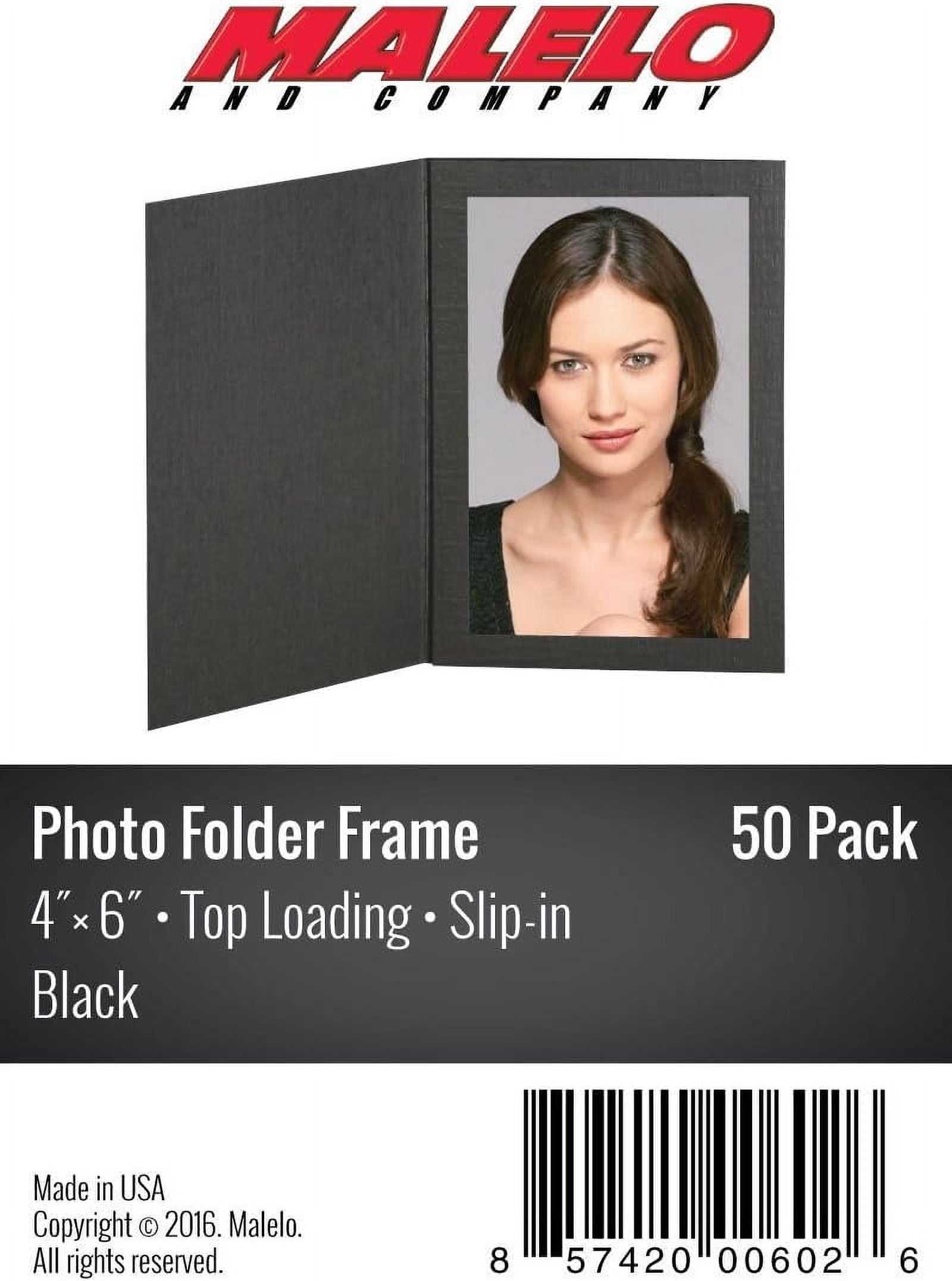 Cardboard Photo Folder Frame 4x6 - Pack of 50 - Black - Walmart.com