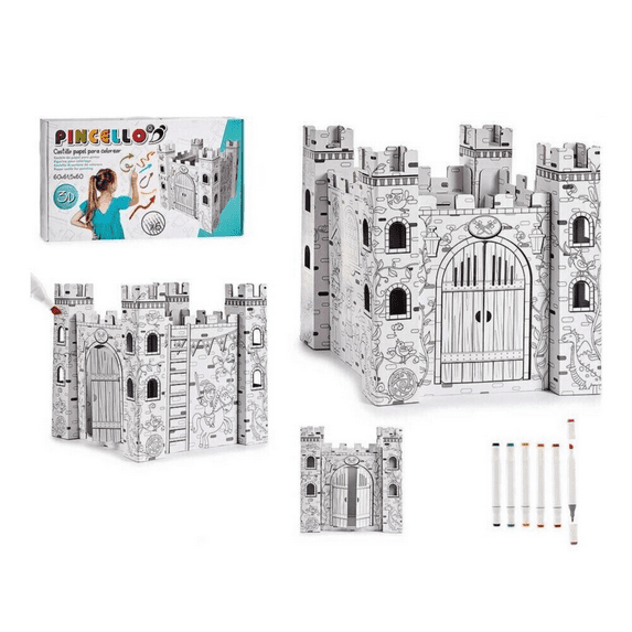 Cardboard Playhouse and Craft Activity for Kids Fairy Tale Castle Kids ...