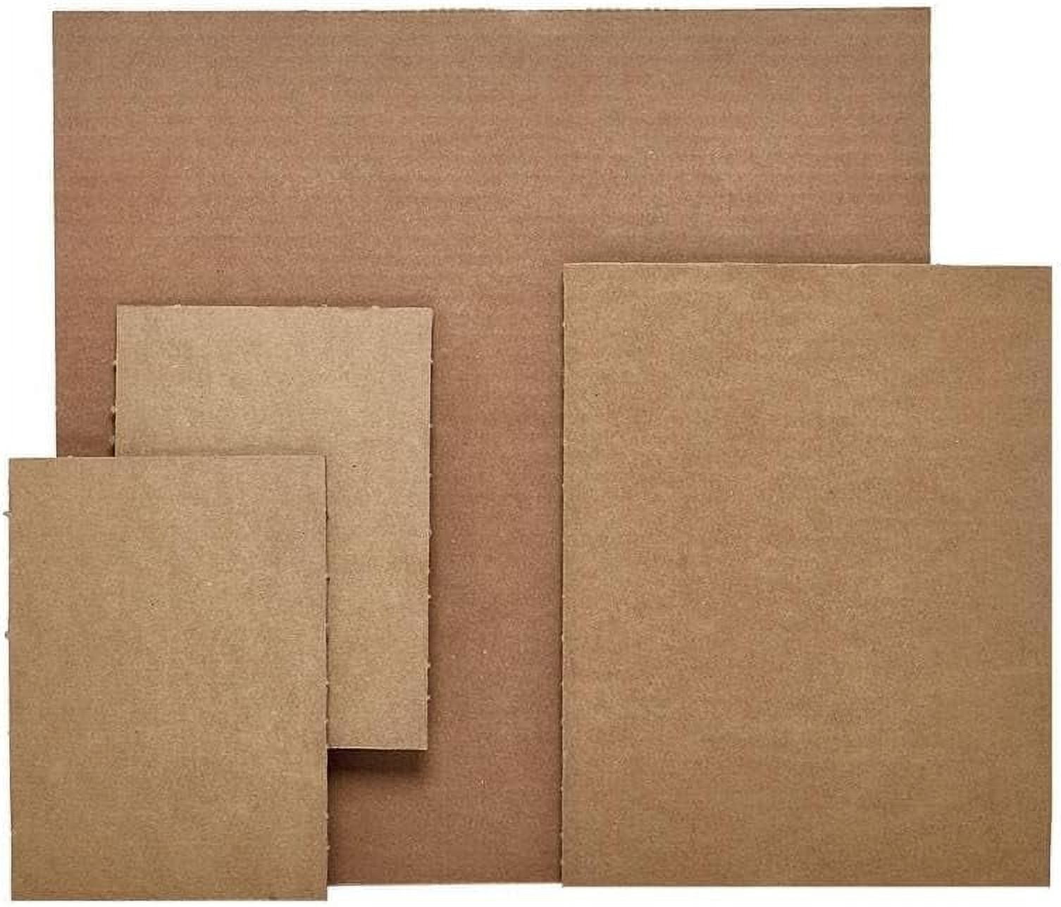 Cardboard Sheets, 8.5 x 11 Inch Brown Single-Wall Corrugated Sheets ...