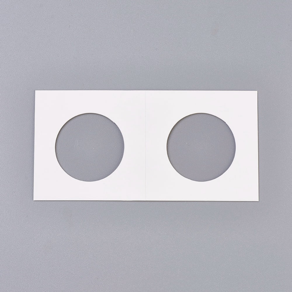 Cardboard Staple Type Coin Mylar Flip Holder Cover Case White Hole: 31 ...
