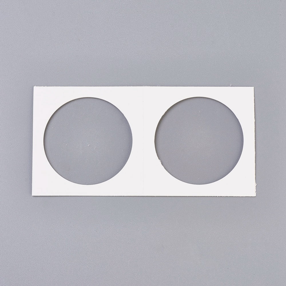 Cardboard Staple Type Coin Mylar Flip Holder Cover Case White Hole ...