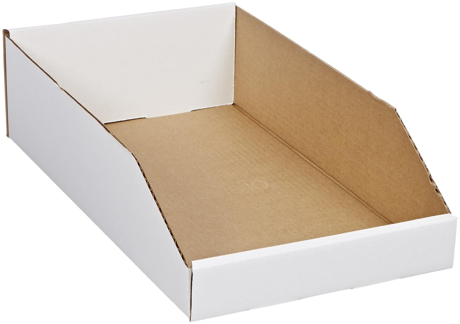 Cardboard Storage Bins, 10"x 18"x 4 1/2", White, Pack of 25, for ...