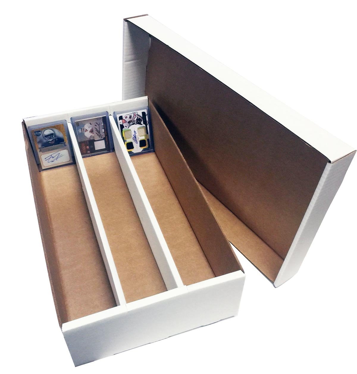Cardboard Storage Box with Dividers, Holds 3000 Trading Cards & 675 ...