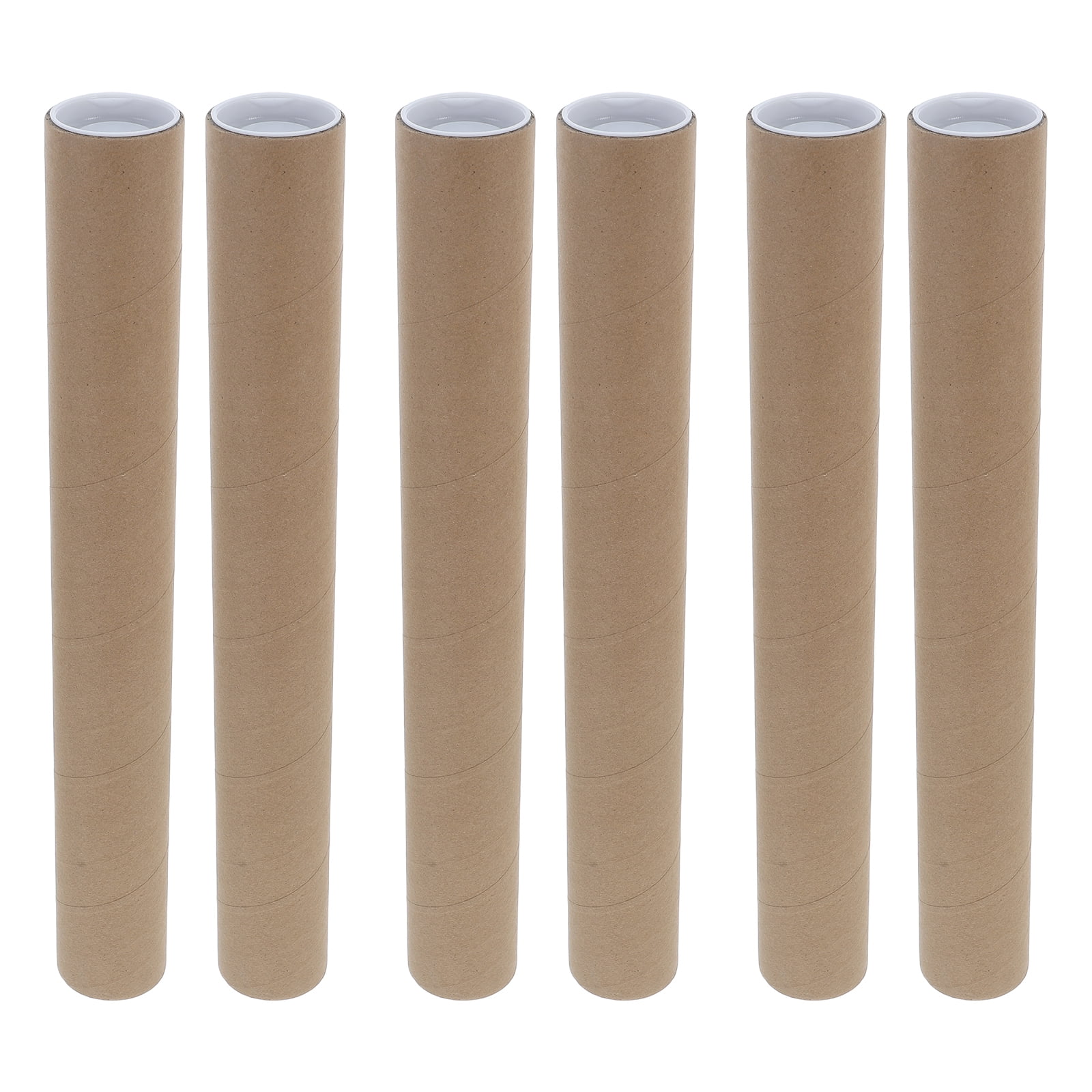 Cardboard Tubes,6Pcs Kraft Paperboard Tubes Poster Tubes Mailing Tubes ...