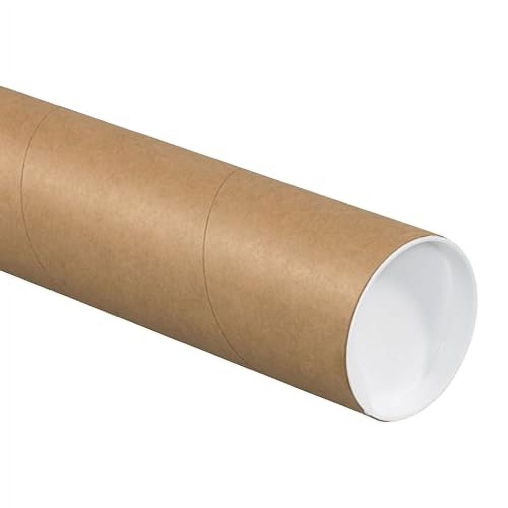 Cardboard Tubes with Caps, 24"L x 3"W x 3"H, Pack of 24 | Poster Tube ...