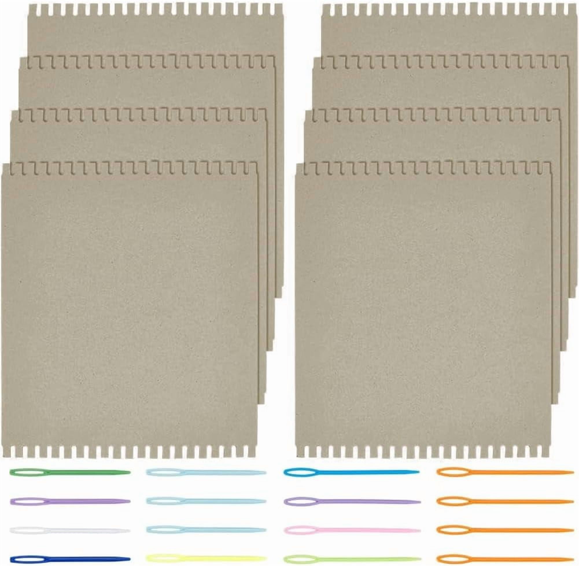 Cardboard Weaving Looms Kit Include 8pcs Wide Notch Weaving Looms 16pcs ...