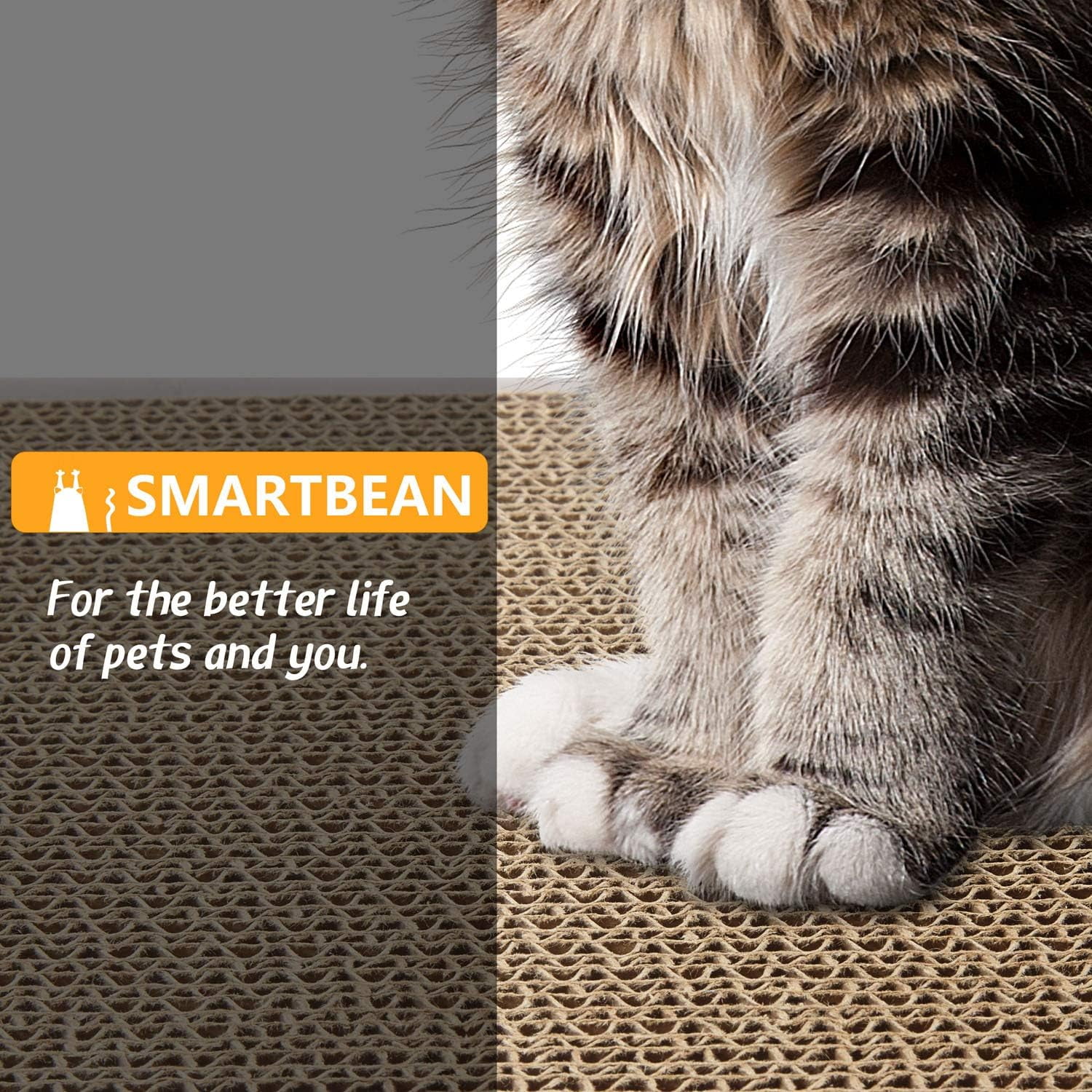 Cardboard cat scratch, vertical cat scratch board, built-in catnip toy ...