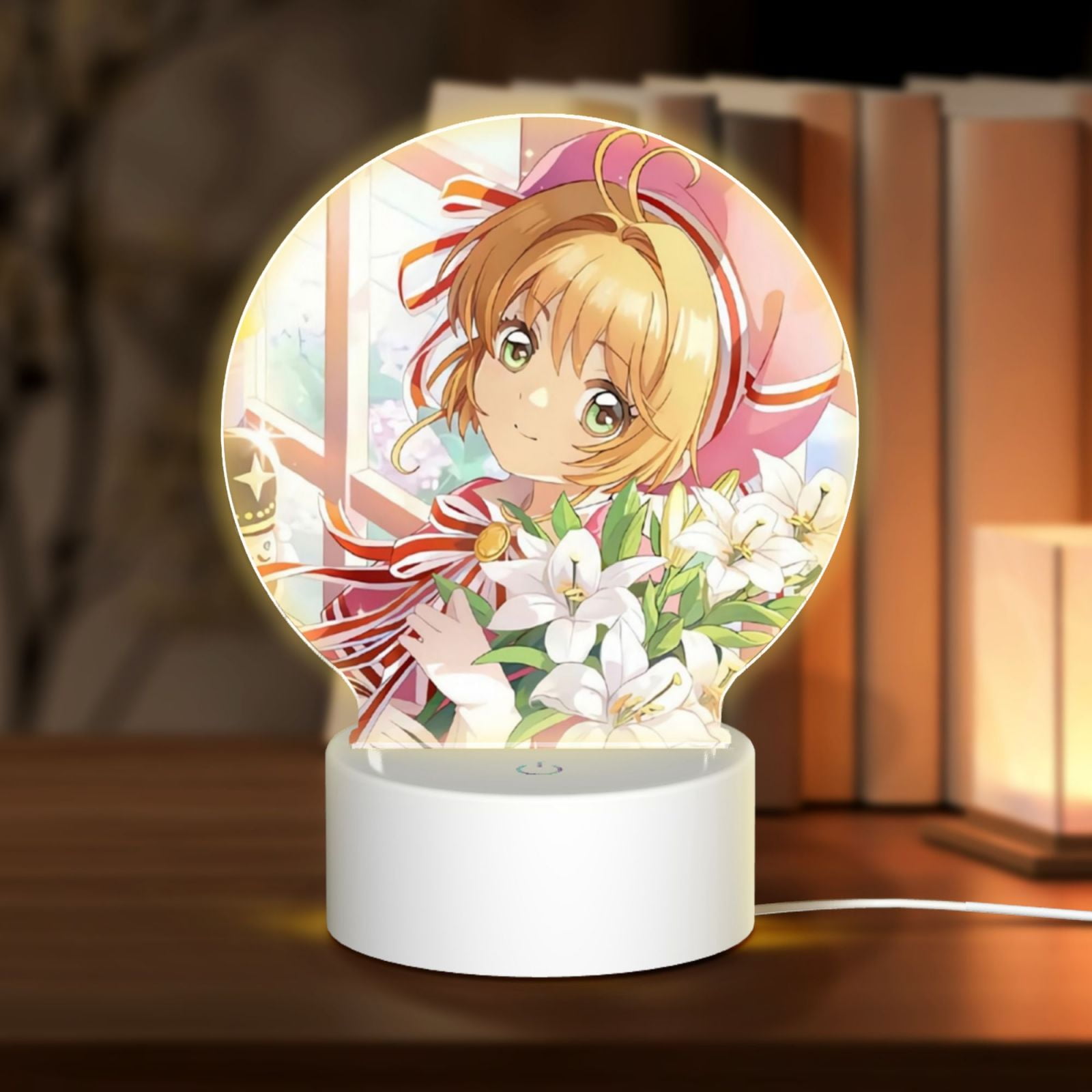 Cardcaptor Sakura Anime Round Acrylic Night Light Is Suitable For Rooms ...