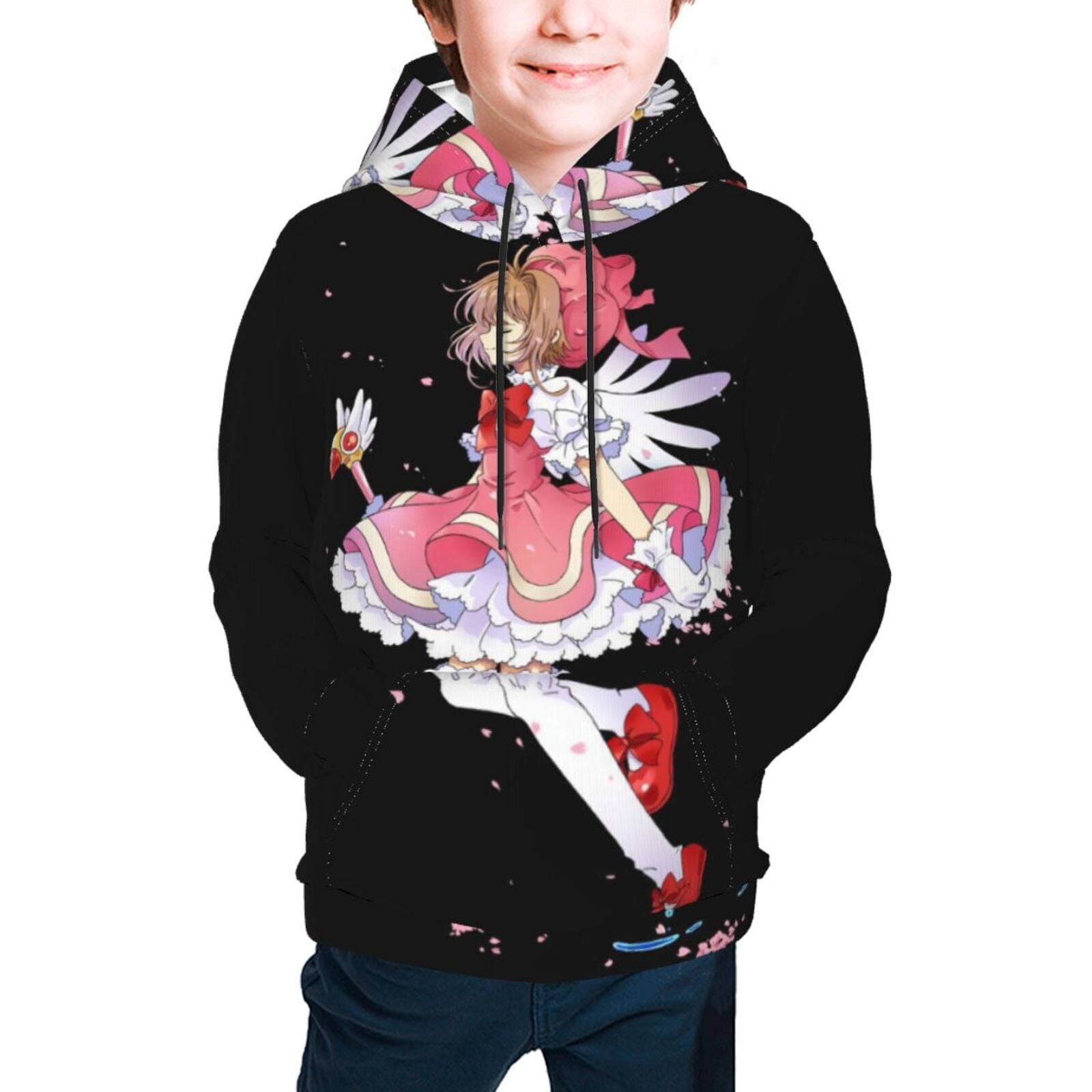 Cardcaptor Sakura Boys Girls Unisex Hoodie Novelty Pattern Hooded Pullover Sweatshirt with ...