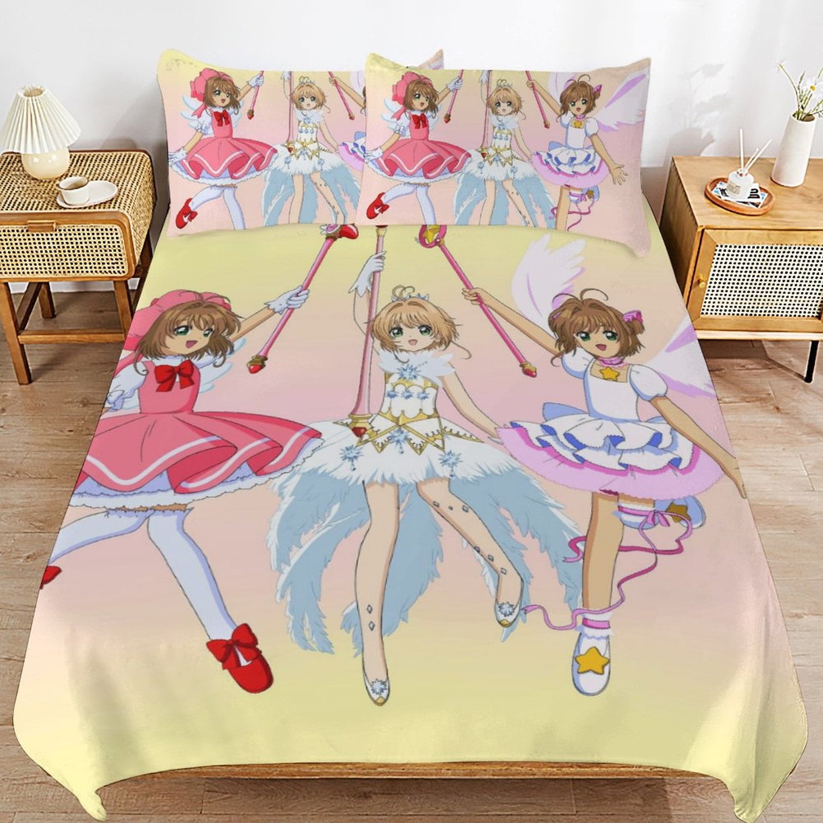 Cardcaptor Sakura Duvet Cover Set 3 Pieces, Ultra Soft Comfortable ...