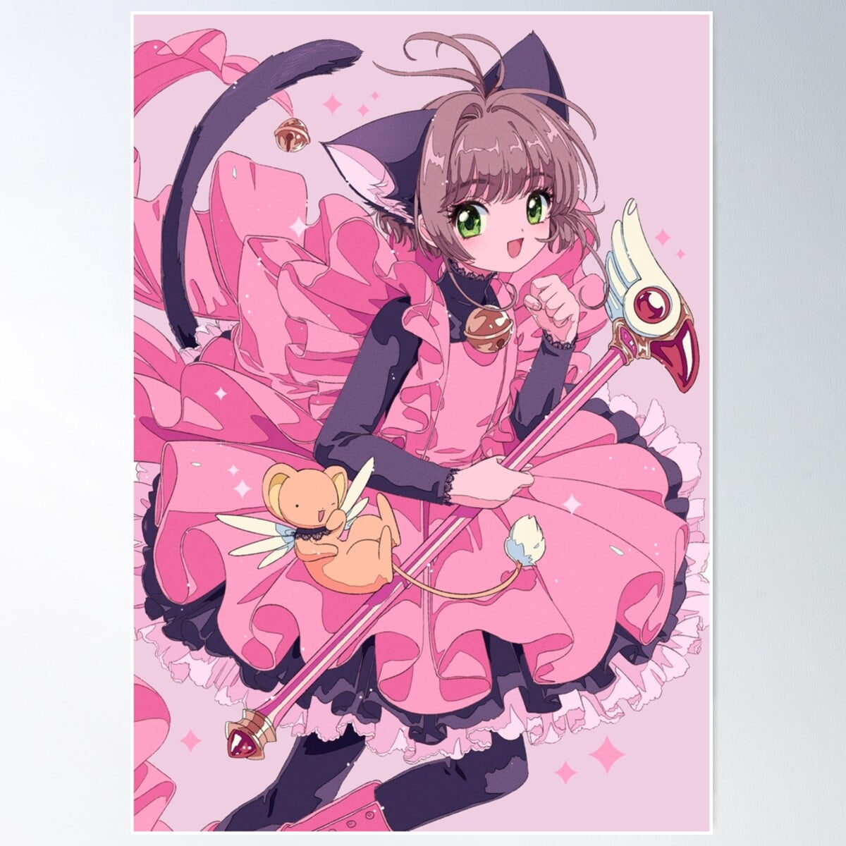 Cardcaptor Sakura The Kitty Guardian Poster Wall Art, Modern Wall Decor ...