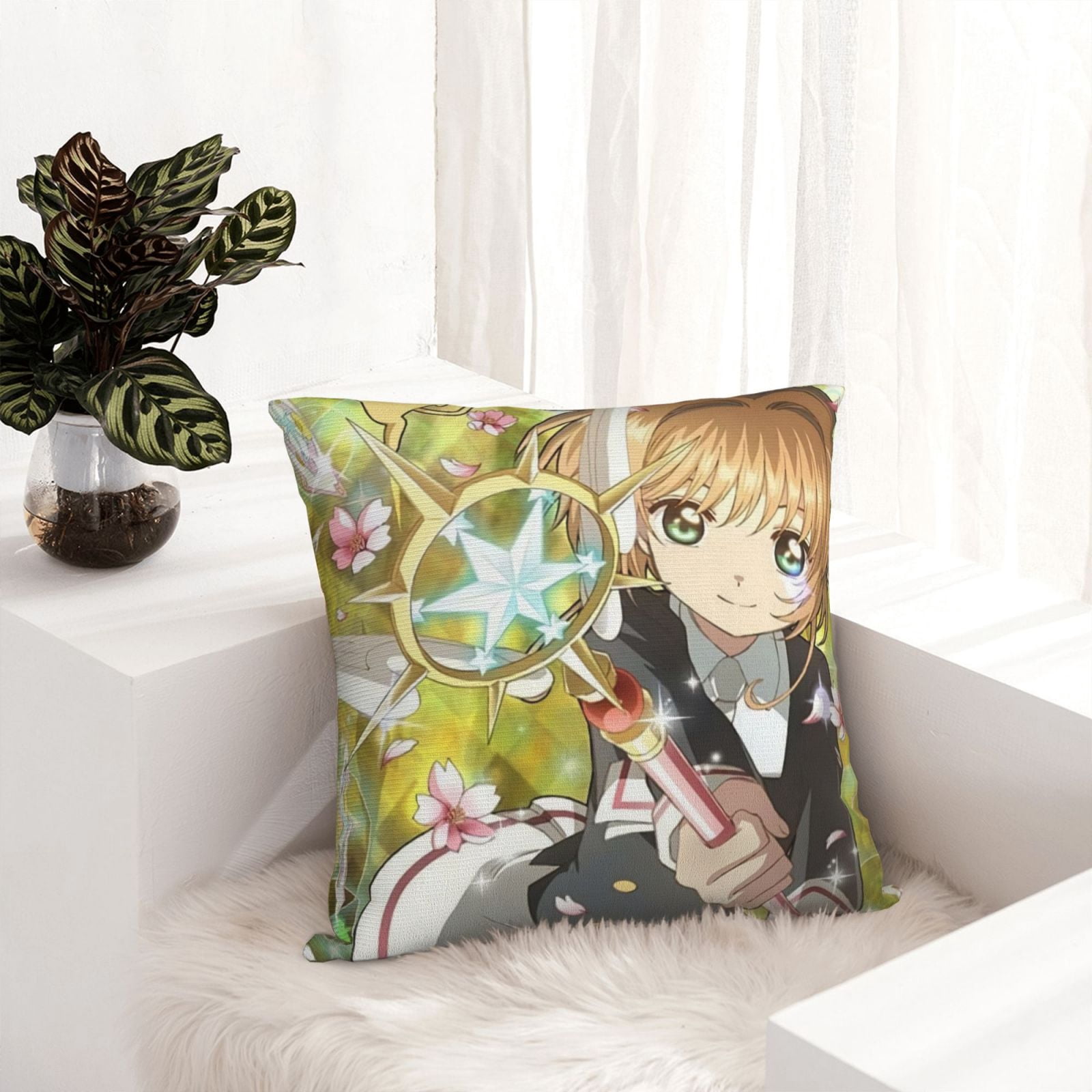 Cardcaptor Sakura Throw Pillow Band Covers Decorative Pillowcase Square ...