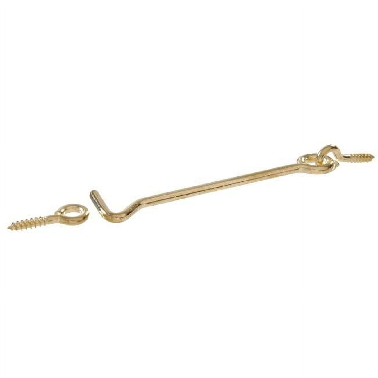 Carded - Gate Hook & Eye Latches, Solid & Brite Brass - 3 in. - Walmart.com
