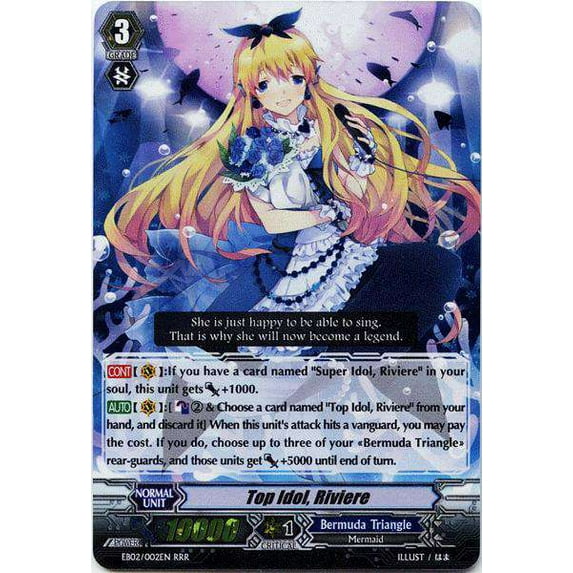 Cardfight Vanguard Banquet of Divas Triple Rare RRR Top Idol, Riviere EB02-002 - Walmart.com