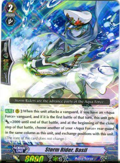 Cardfight Vanguard Blue Storm Armada Triple Rare RRR Storm Rider, Basil ...