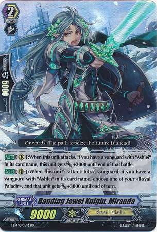 Cardfight Vanguard Brilliant Strike Double Rare RR Banding Jewel Knight, Miranda BT14/010 ...
