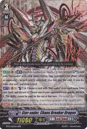 Cardfight Vanguard Catastrophic Outbreak Triple Rare RRR Star-vader, Chaos Breaker Dragon BT13 ...
