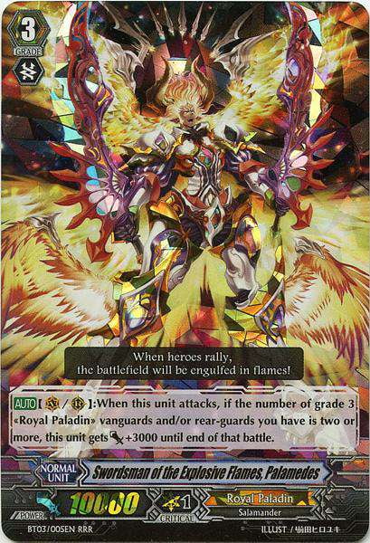 Cardfight Vanguard Demonic Lord Invasion Triple Rare RRR Swordsman of the Explosive Flames ...