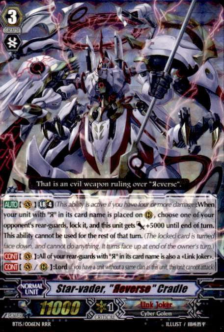 Cardfight Vanguard Infinite Rebirth Triple Rare RRR Star-vader, Reverse Cradle BT15/006 ...
