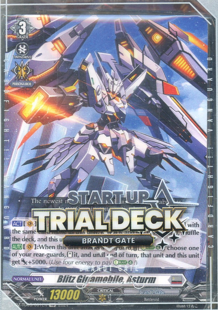Cardfight Vanguard Start Up Brandt Gate Trial Deck - Walmart.com