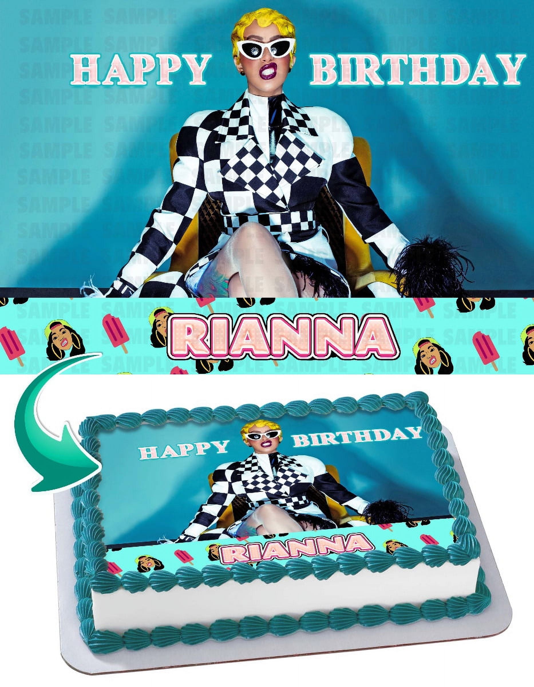 Cardi B Edible Cake Image Topper Personalized Picture 1/4 Sheet (8"x10 ...