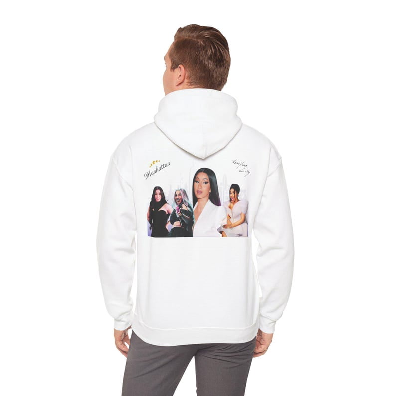 Cardi B Icon Label Hoodie - Timeless White Classic - Walmart.com