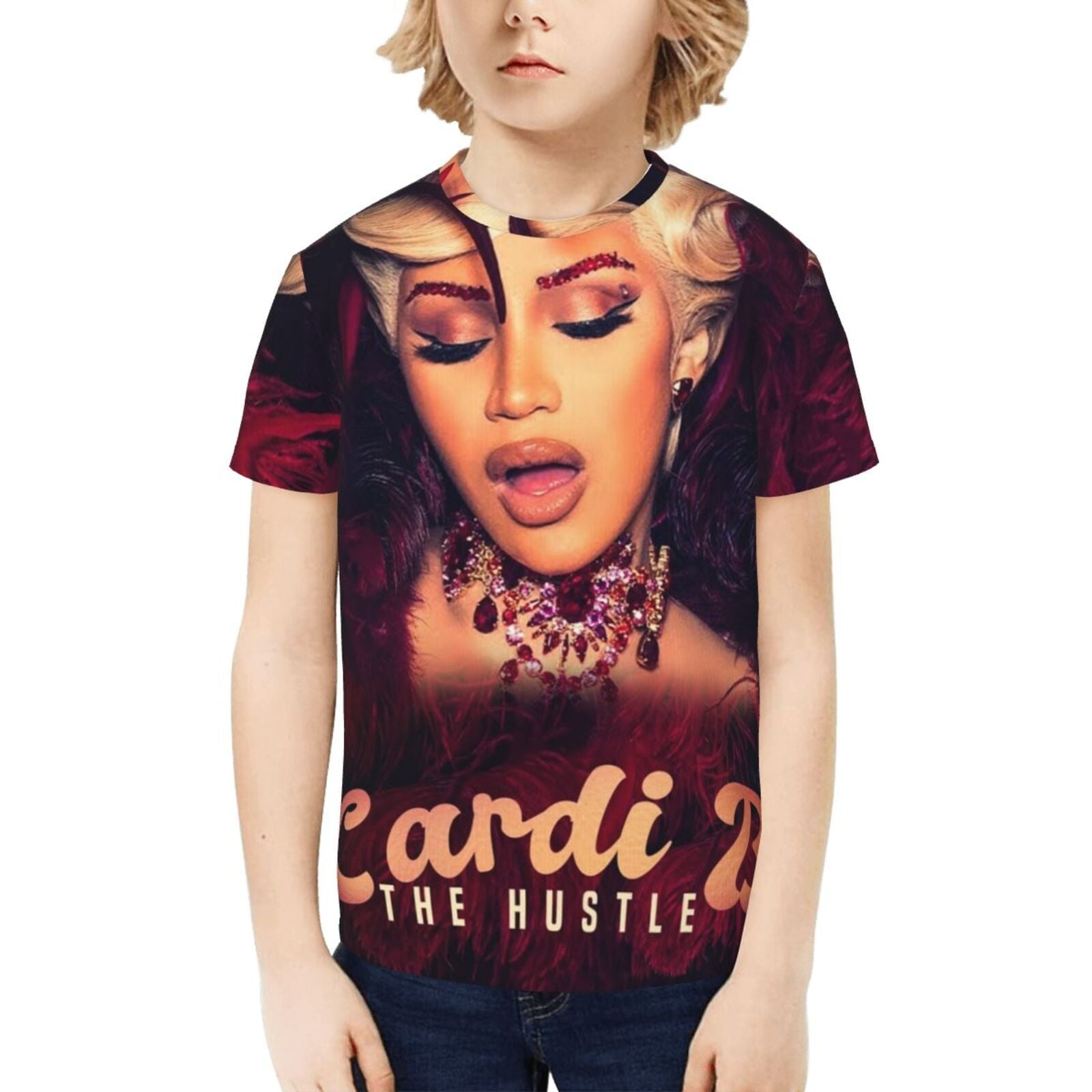 Cardi B Kids T-Shirt 3d Printed Graphic T-Shirts Boys And Girls Short ...