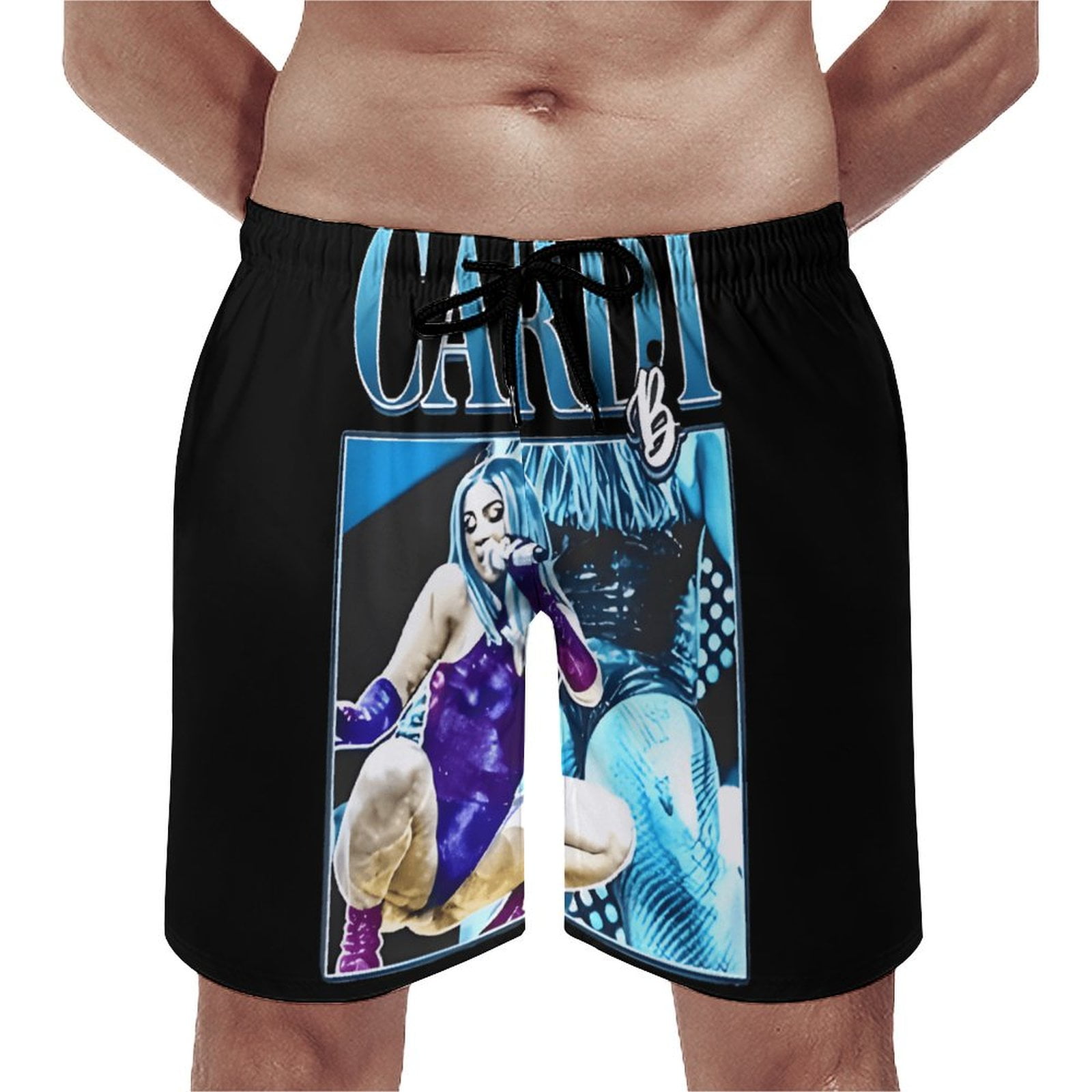 Cardi_B Mens Swim Trunks Quick Dry Board Shorts,Breathable Fit Hawaii ...