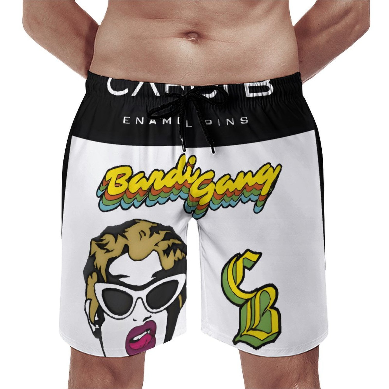 Cardi_B Zippy Mens Swim Trunks Quick Dry Board Shorts,Breathable Fit ...