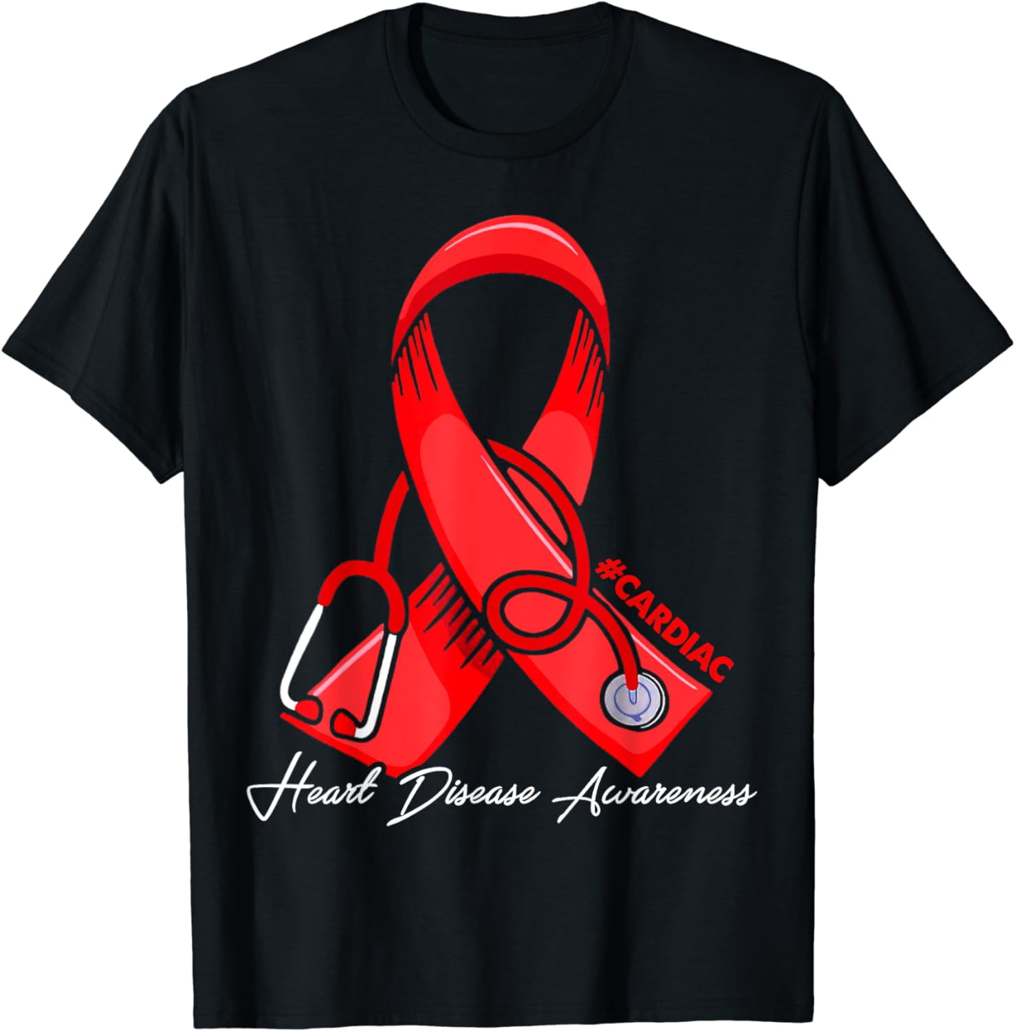 Cardiac Heart Disease Awareness Go Red Cardiologist Nurse T-Shirt ...