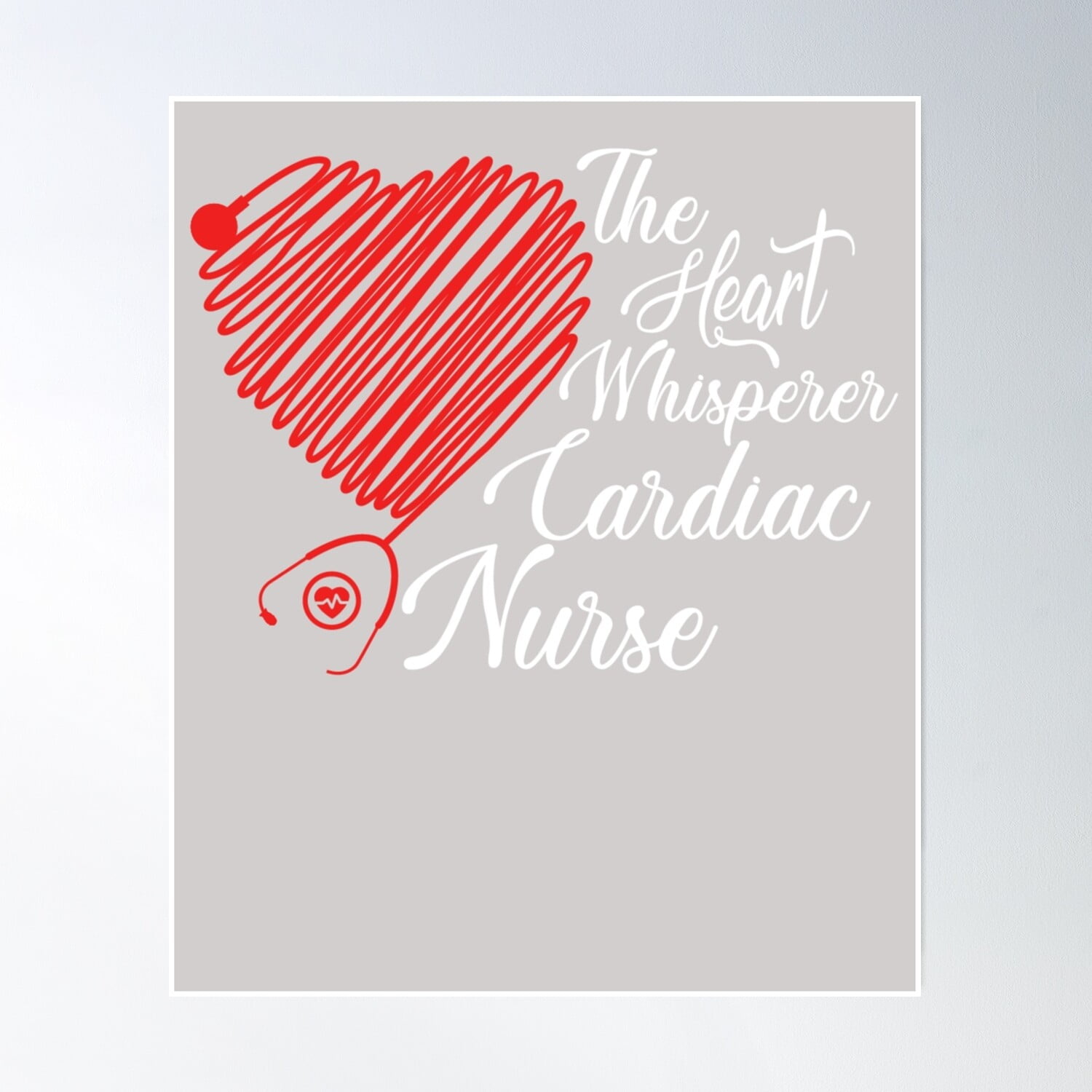 Cardiac Nurse Cardiologist Heartbeat Cardiology Registered Poster Wall ...