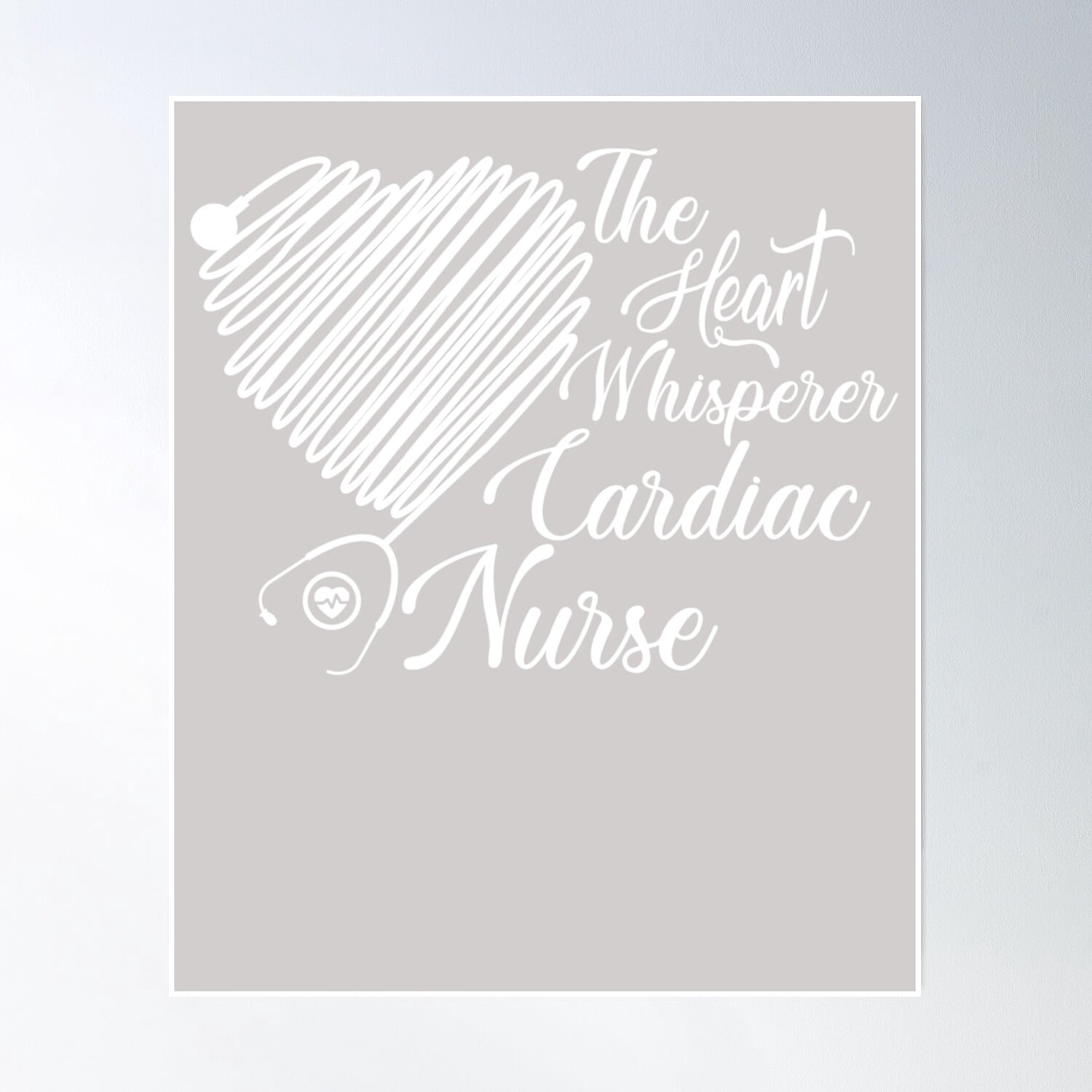 Cardiac Nurse Cardiologist Heartbeat Cardiology Registered Poster Wall ...