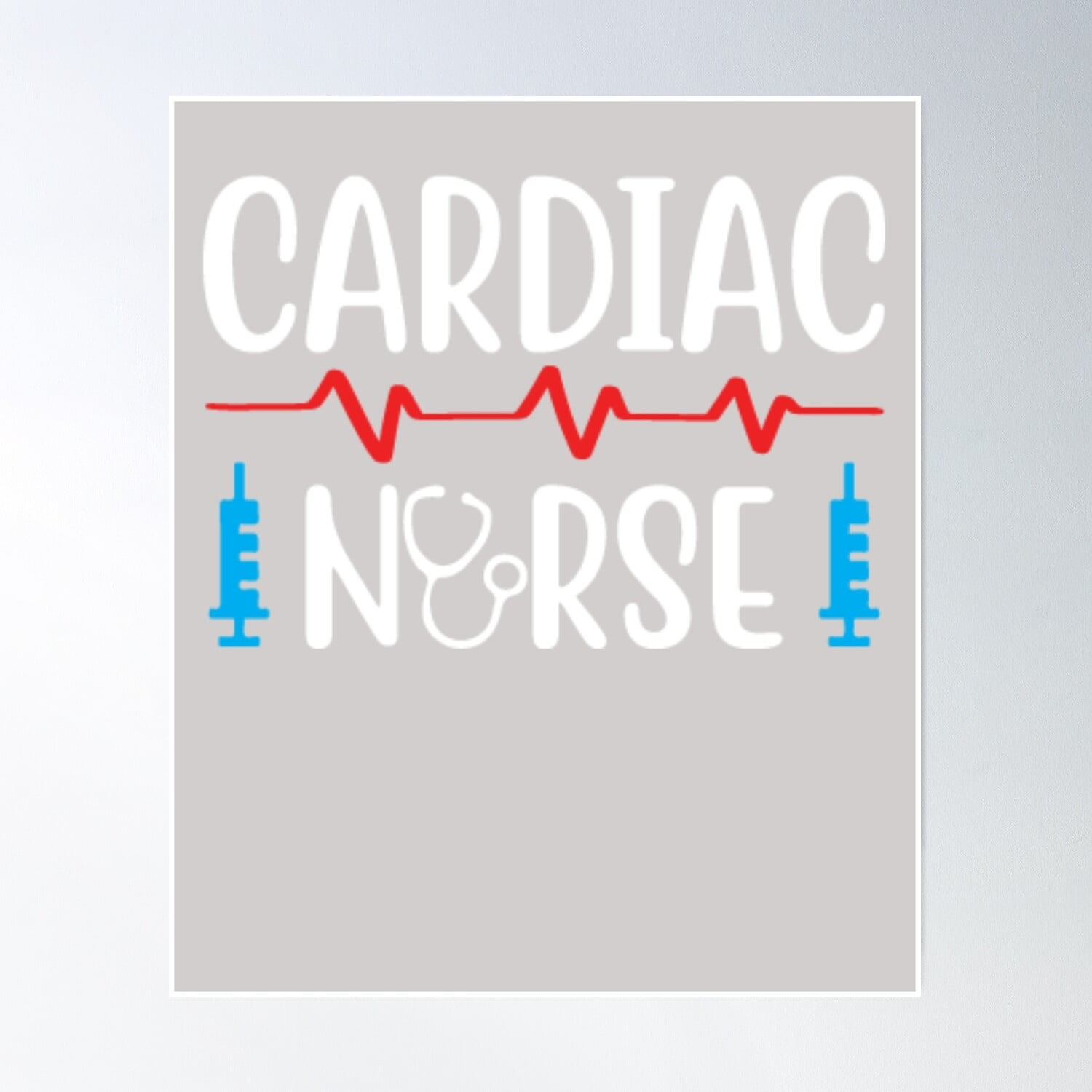 Cardiac Nurse Cardiologist Heartbeat Cardiology Registered Poster Wall ...