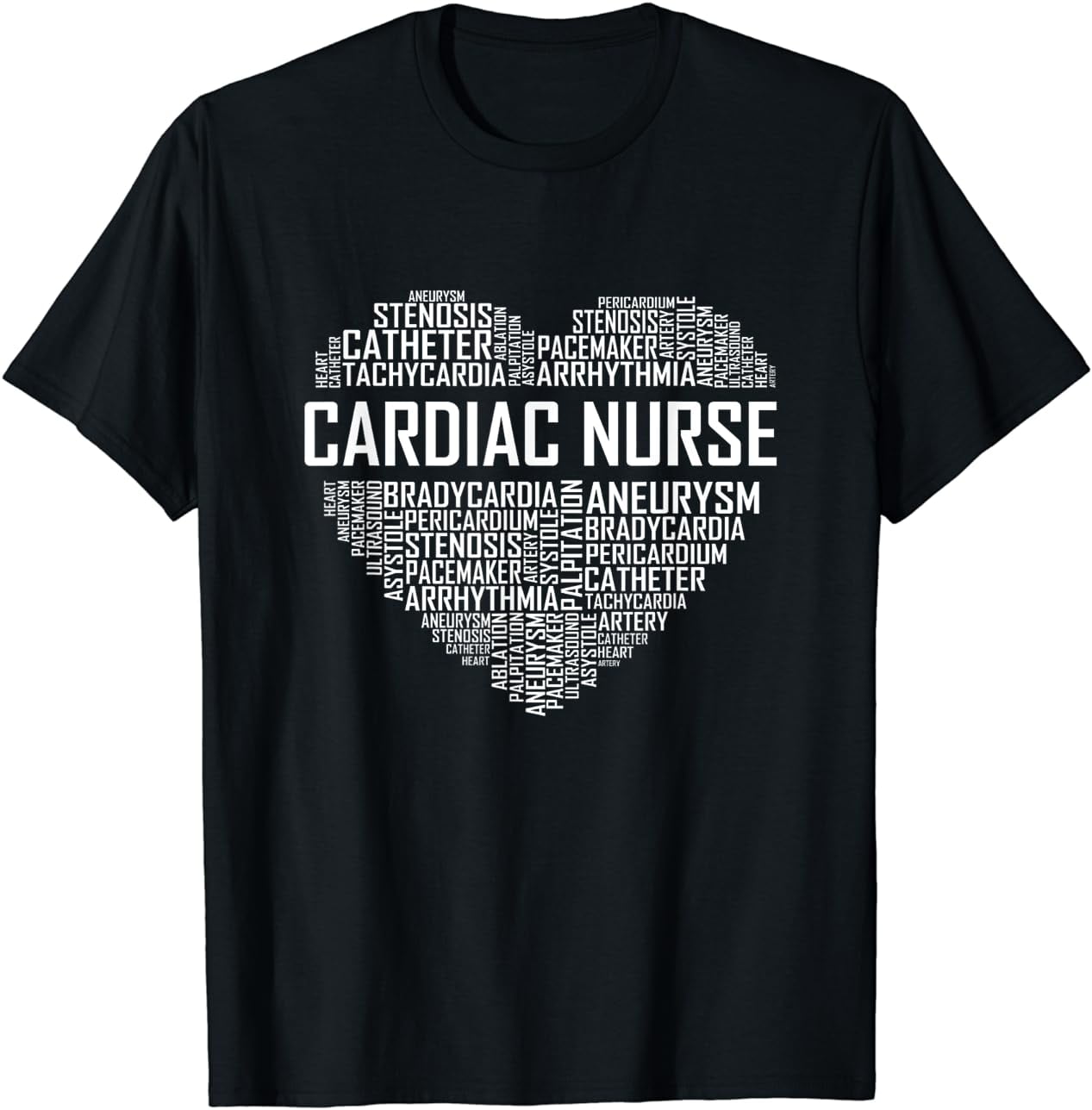 Cardiac Nurse Heart CN Graduate Heart Nursing Heart T-Shirt - Walmart.com