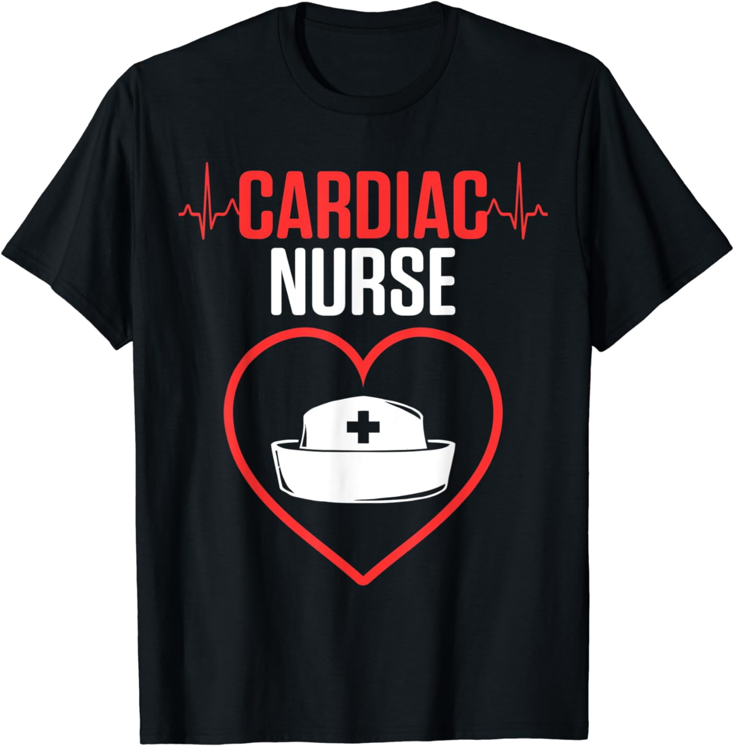 Cardiac Nurse Heart Cap Cardiology CNS Nursing RN T-Shirt - Walmart.com